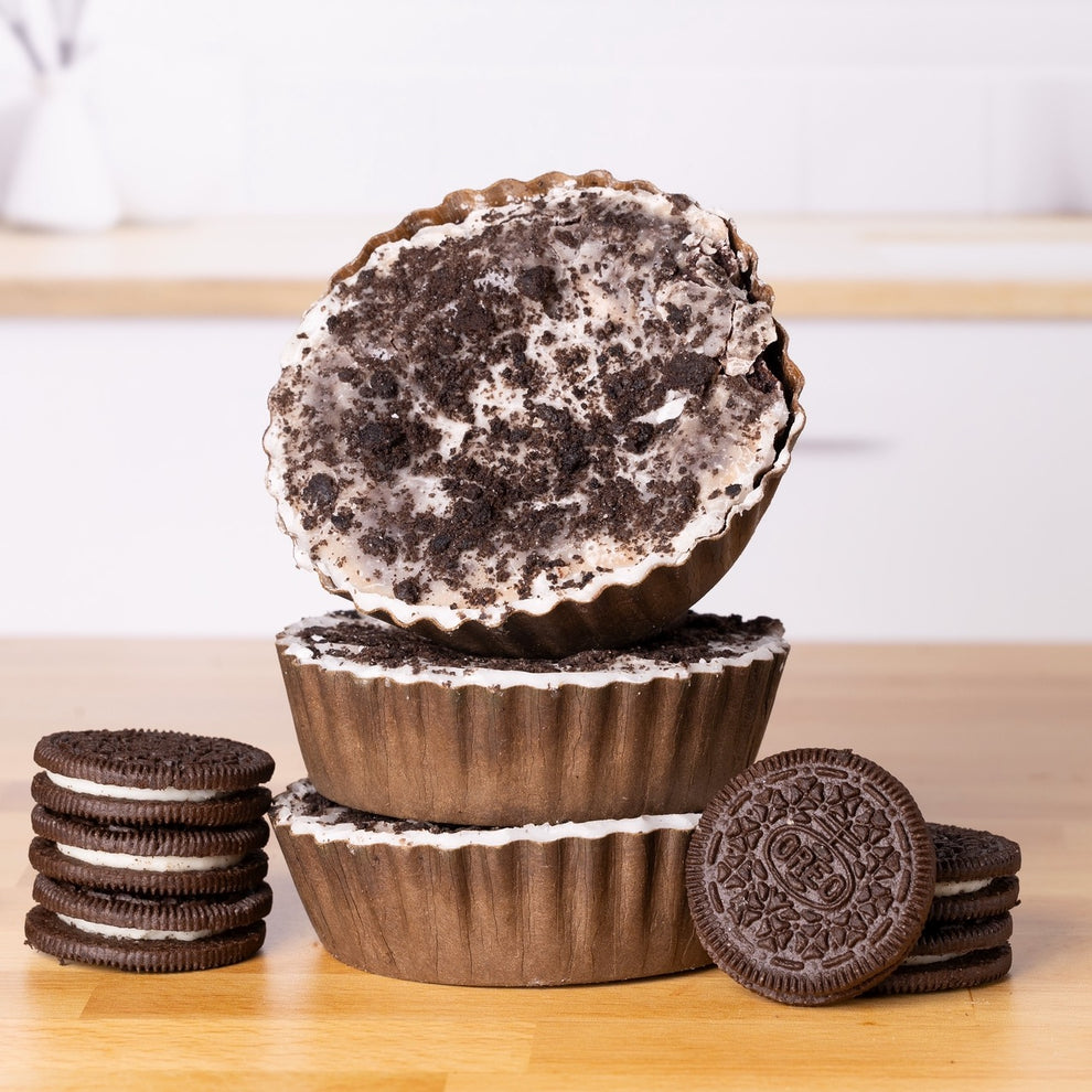 Cookies and Cream Fudge Brownie Cups | Buckeye Brownies